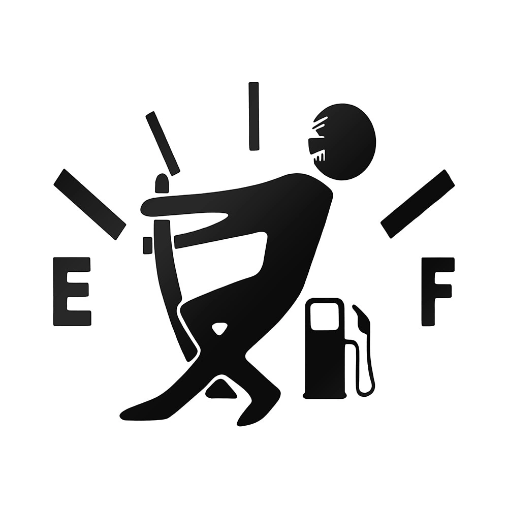 1 Pcs Funny Car Sticker Pull Fuel Tank Pointer To Full Hellaflush ...