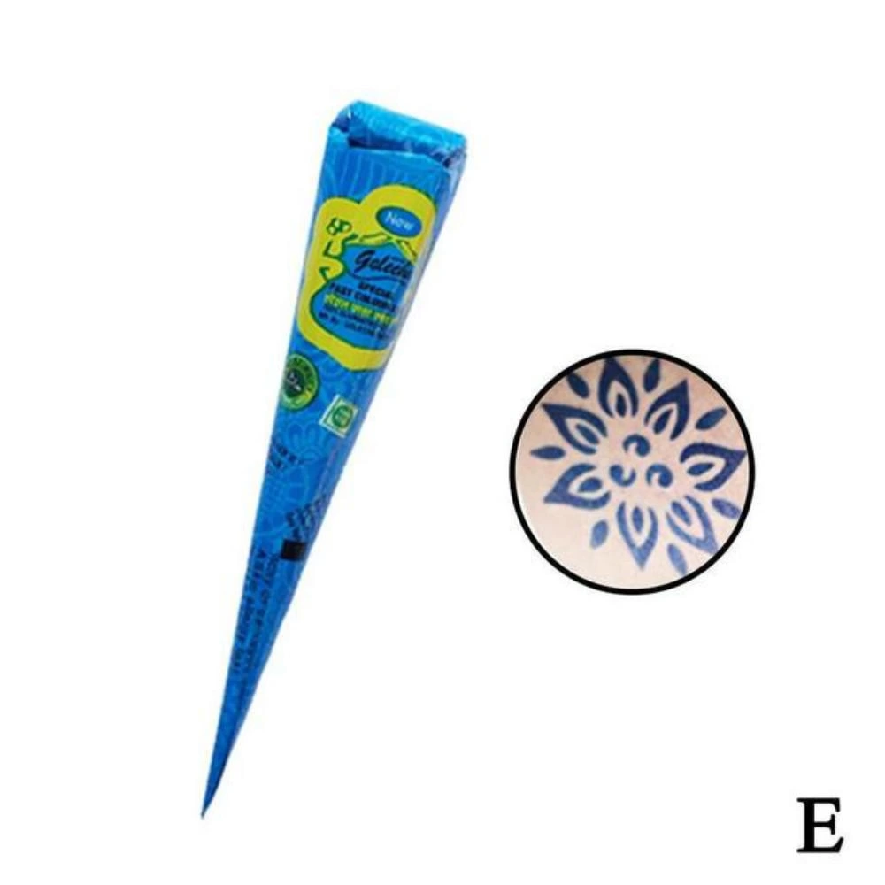 Natural Indian Henna Tattoo Ink Black Mehndi Paste Cones Cream Body ...