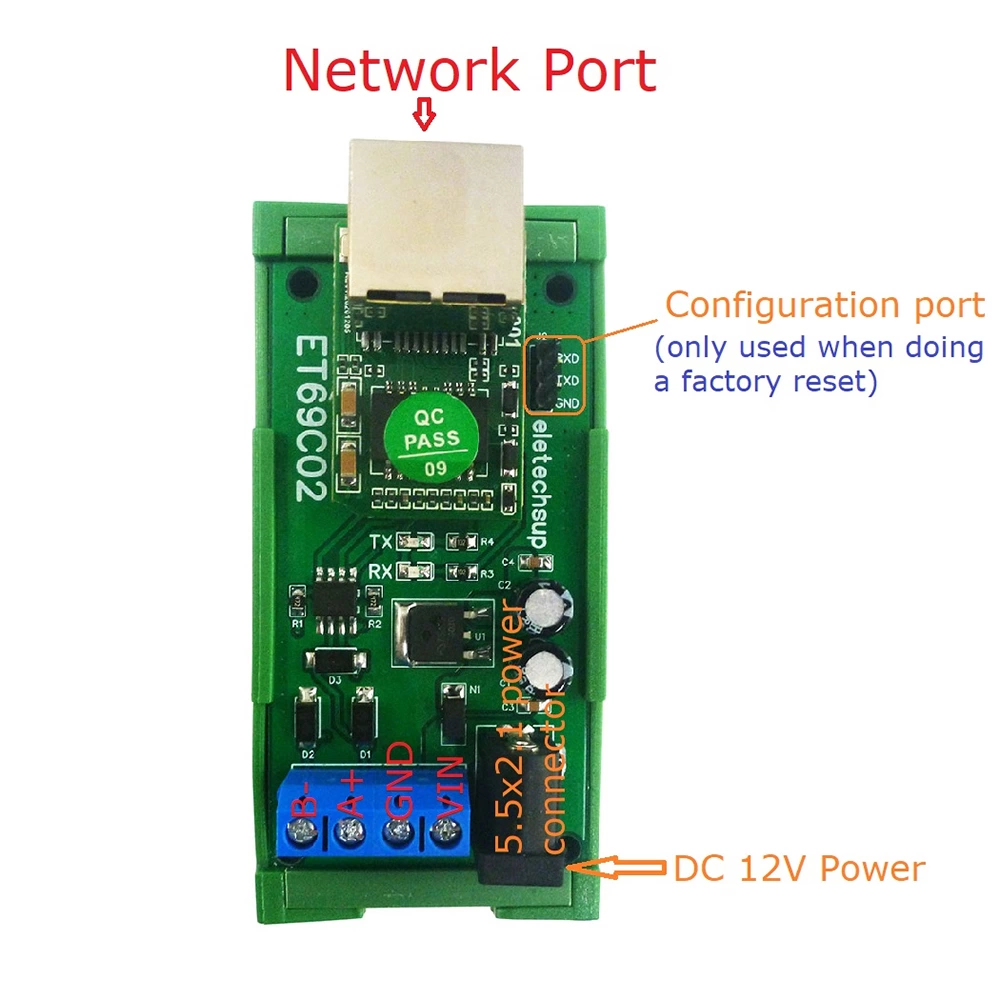 Rs485 Modbus Rtu Tcp To Ethernet Network Udp Tcp Client Server Mqtt Converter Serial Port Server