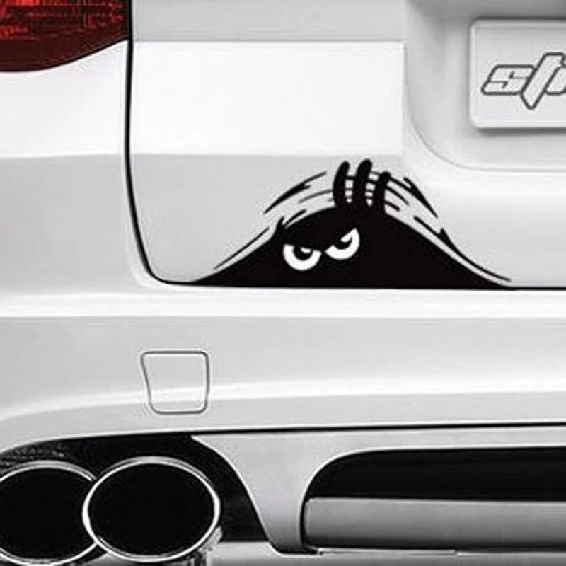 3D Dune Sand Monster Peeking Peering Car Sticker Creative Funny Vinyl ...