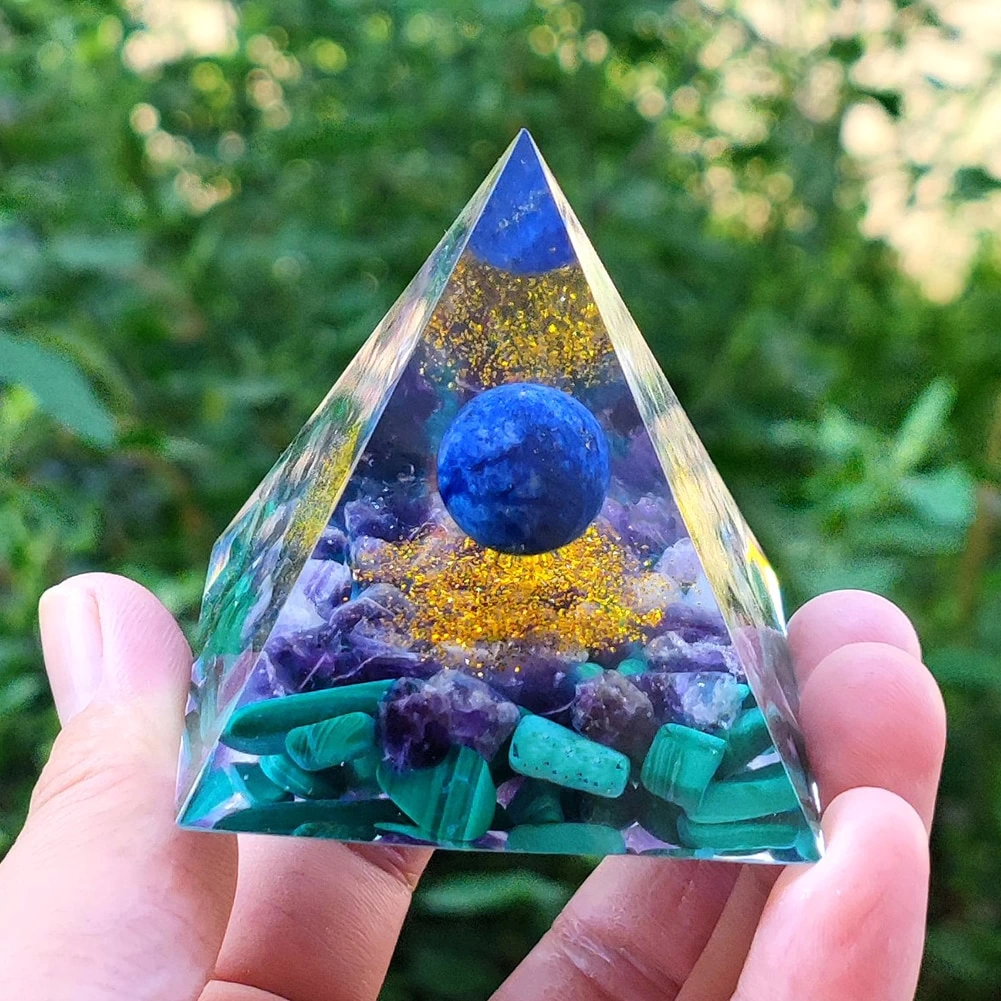 Energy Generator Orgone Pyramid Amethyst Peridot Healing Natural ...