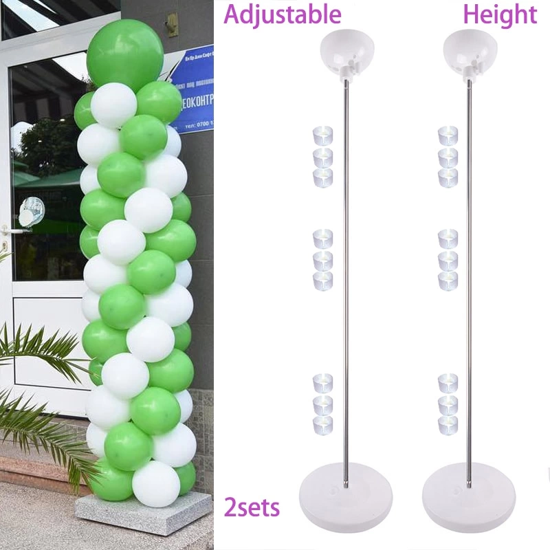 1/2set Adjustable Balloon Column Stand Metal Balloon Stand Holder with ...