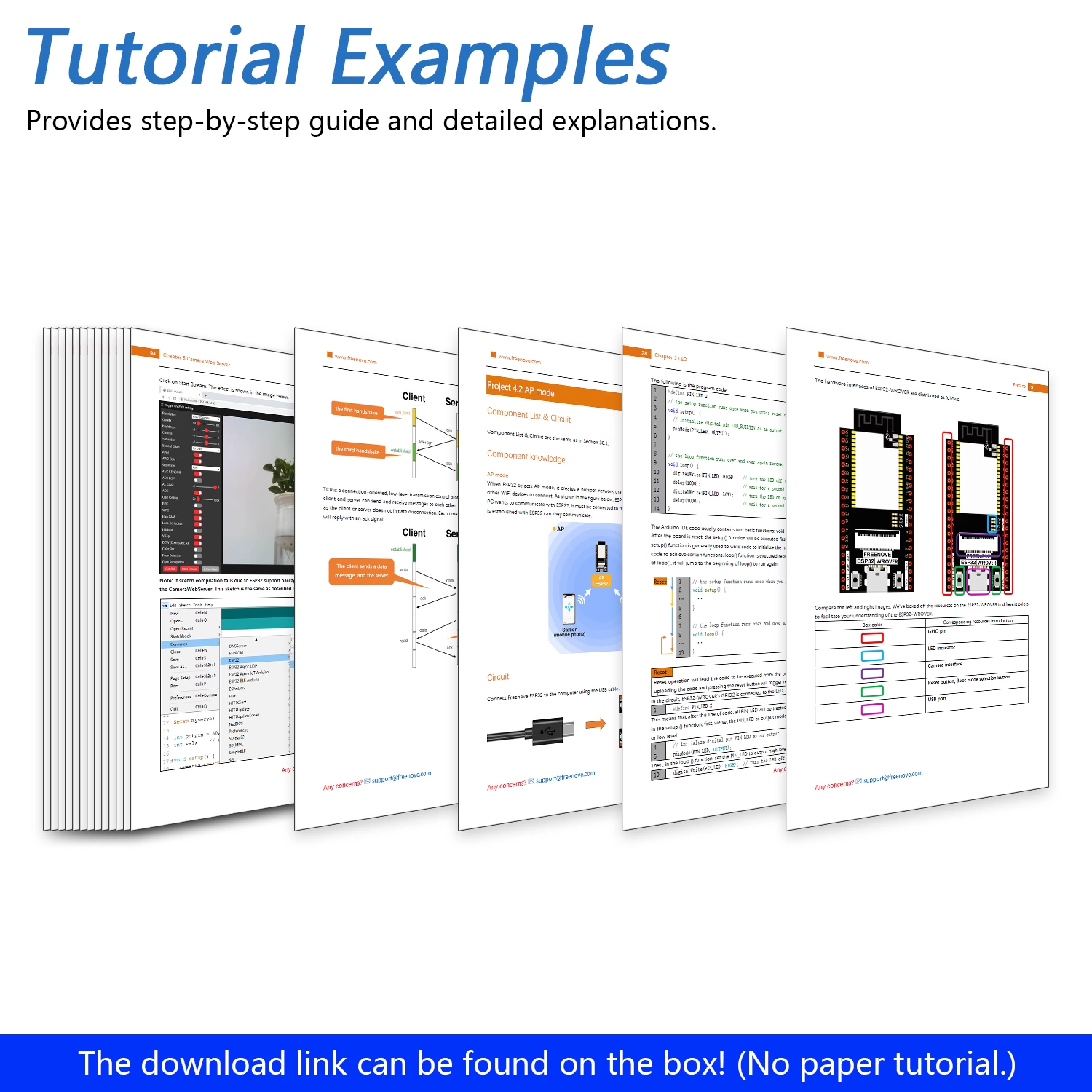 Freenove ESP32-WROVER CAM Wireless Board, Dual-core 32-bit 240 MHz ...