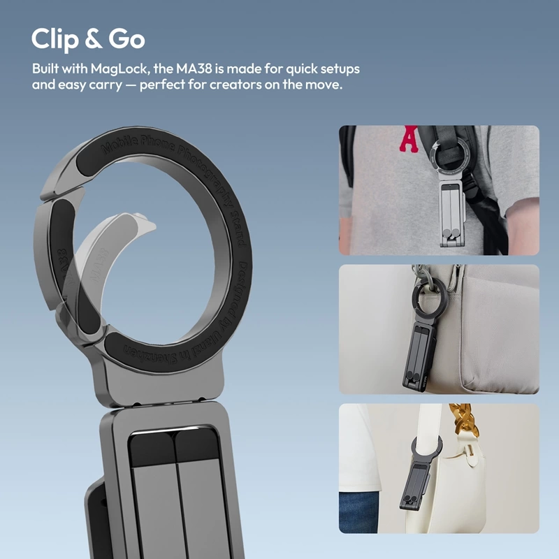 Ulanzi MA38 MagLock Phone Stand Magnetic Phone Stand for iPhone 16 15 ...