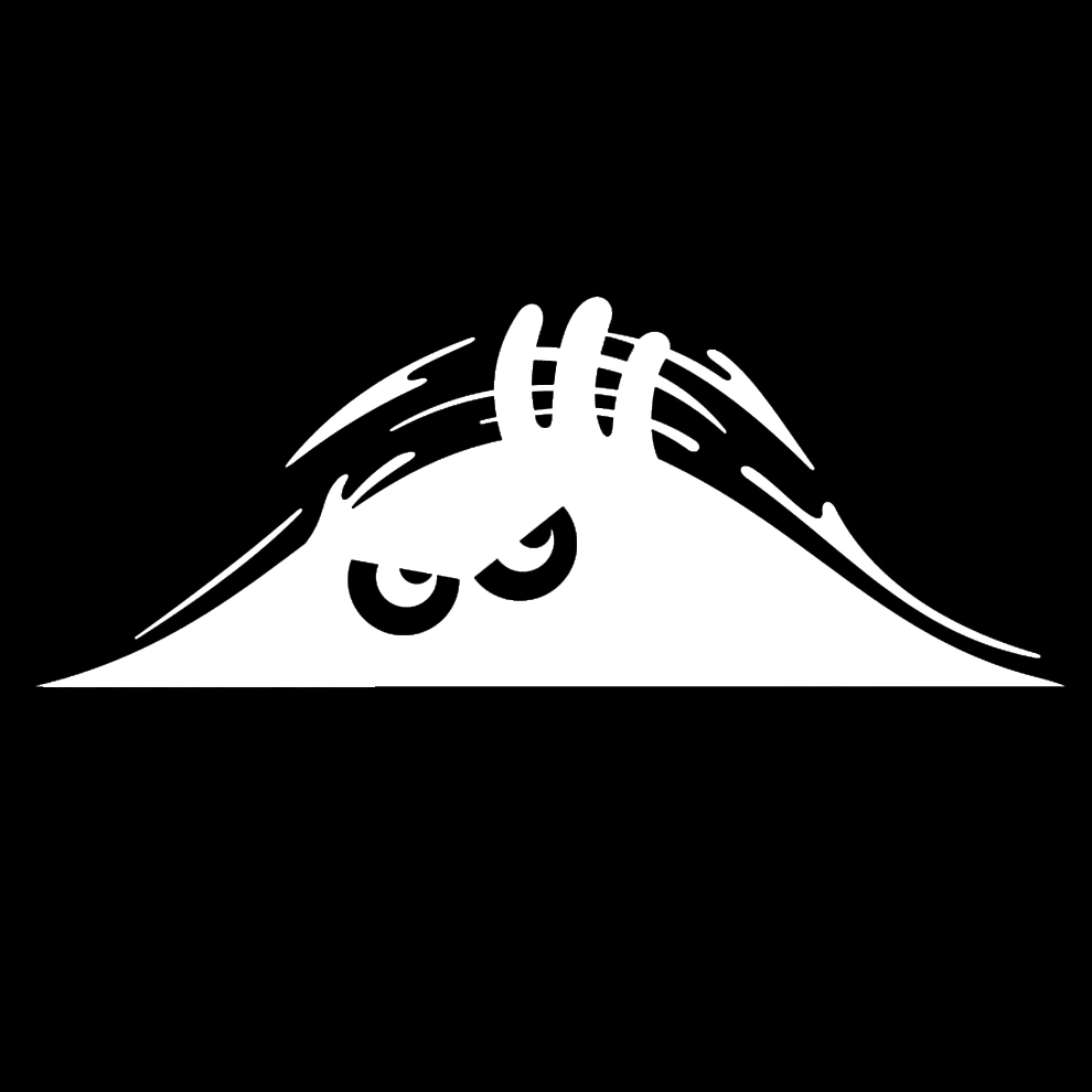 3D Dune Sand Monster Peeking Peering Car Sticker Creative Funny Vinyl ...