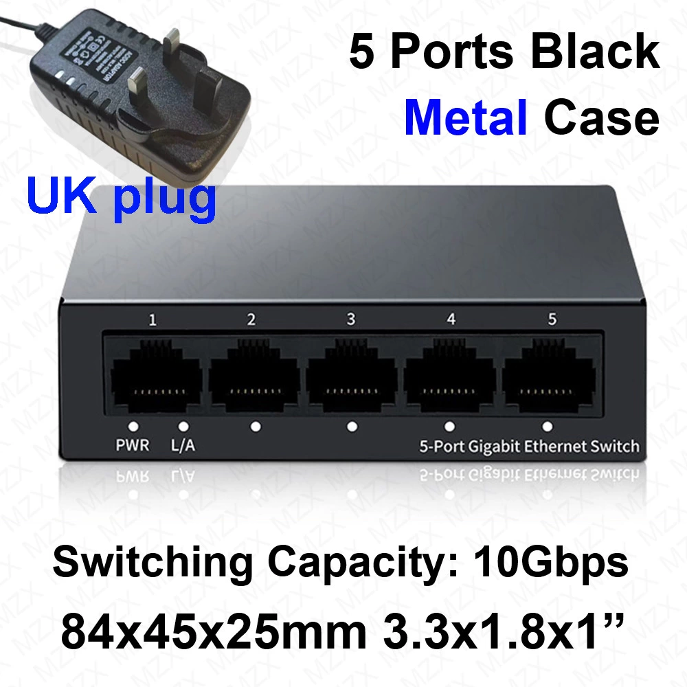 1000Mbps Gigabit Network Switch 5 Ports Switcher RJ45 Hub Mini Ethernet ...