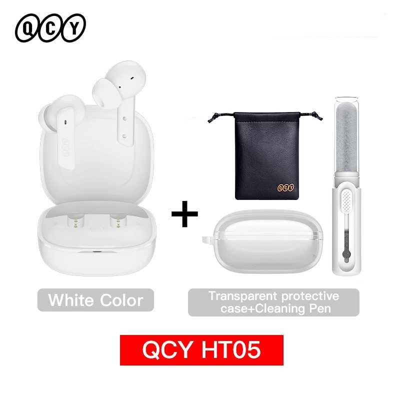 QCY HT05 ANC Wireless Earphone 40dB Noise Cancelling Bluetooth 5.2 ...