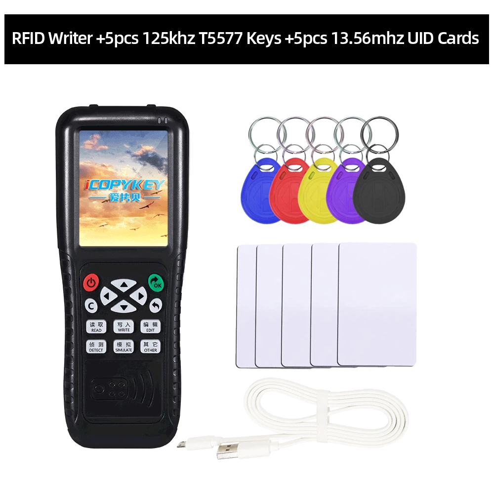 iCopy RFID Copier with Full Decode Function Smart Card Key 3 5 8 English Version Newest NFC IC ...