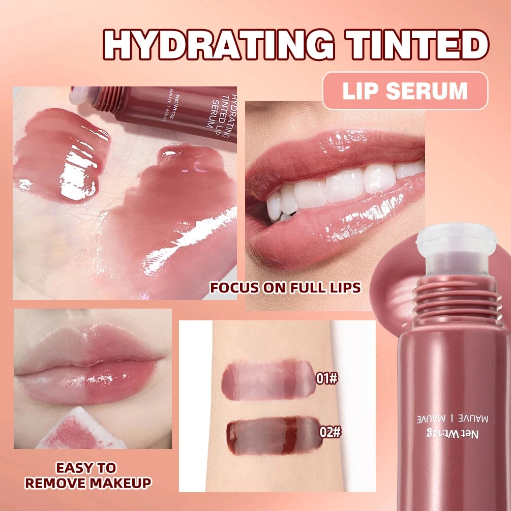 QIBEST Watery Crystal Clear Jelly Lip Oil Lip Balm Moisturizing ...