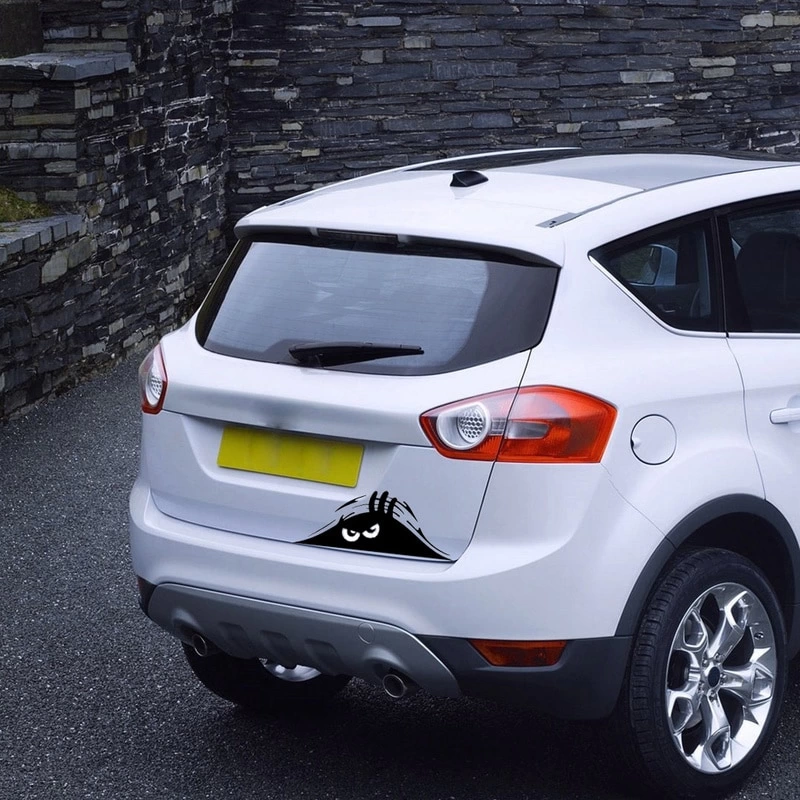 3D Dune Sand Monster Peeking Peering Car Sticker Creative Funny Vinyl ...