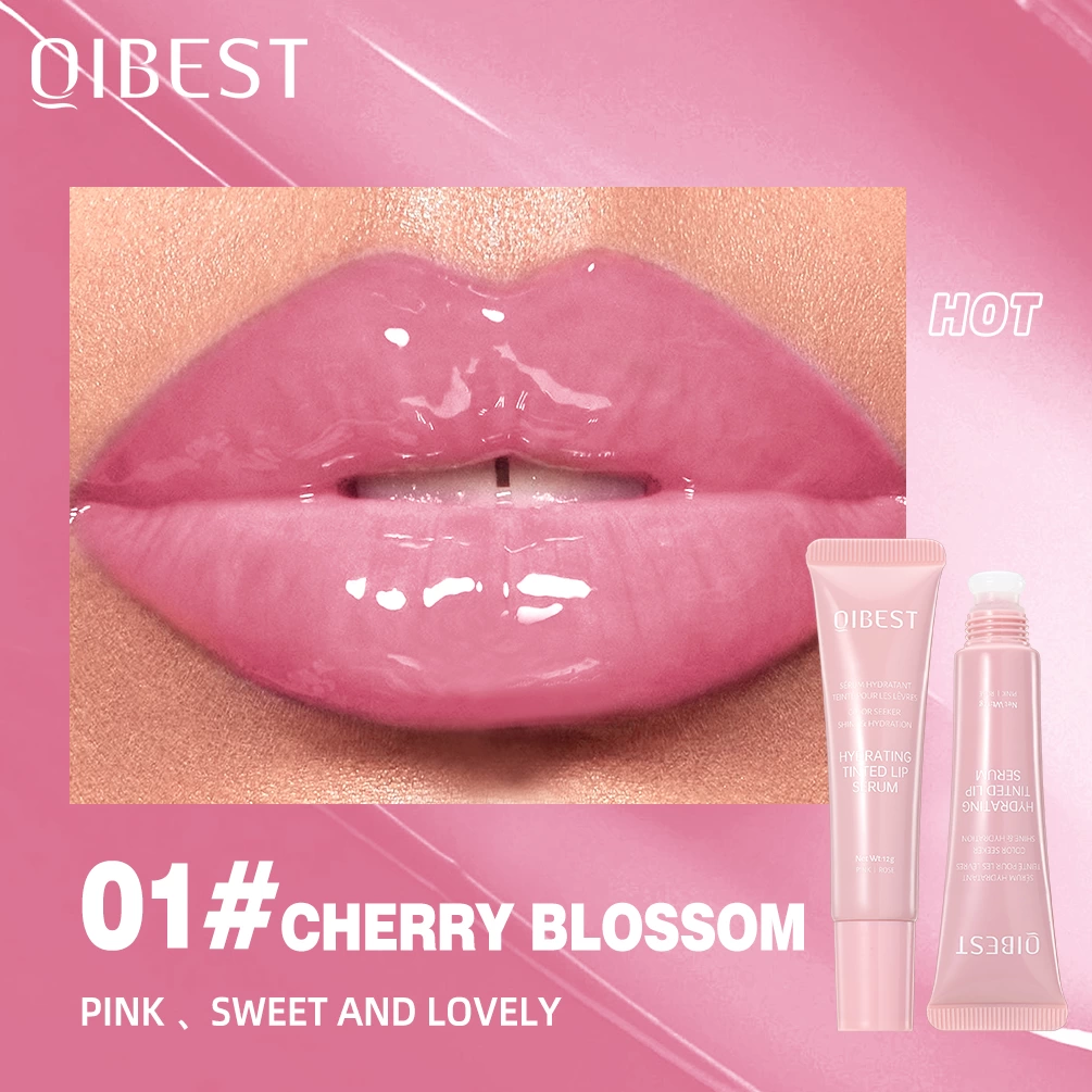 QIBEST Watery Crystal Clear Jelly Lip Oil Lip Balm Moisturizing ...