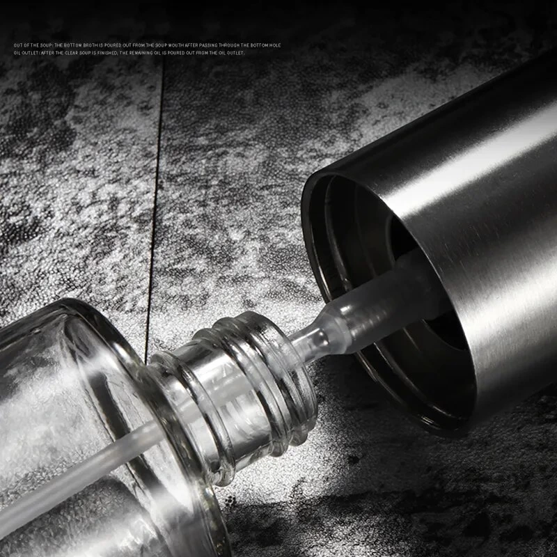 Kitchen Push Type Spray Olive Oil Sprayer Bottle Pump Oil Pot Leak ...