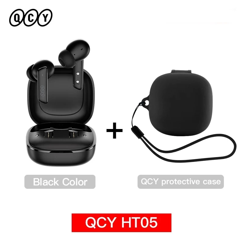 QCY HT05 ANC Wireless Earphone 40dB Noise Cancelling Bluetooth 5.2 ...
