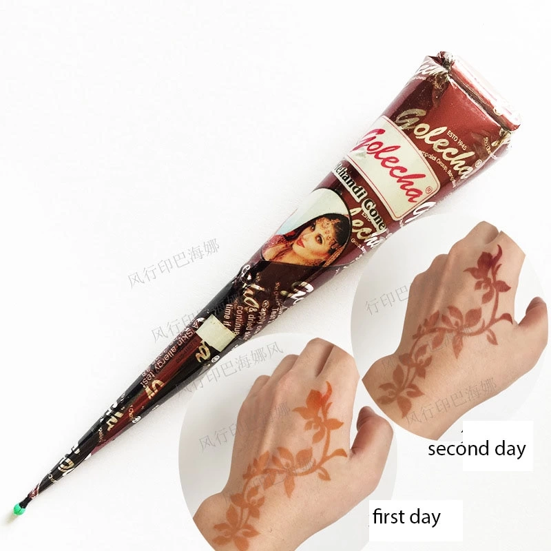 GOLECHA Black Brown Red White Henna Cones Indian Henna Tattoo Paste For ...
